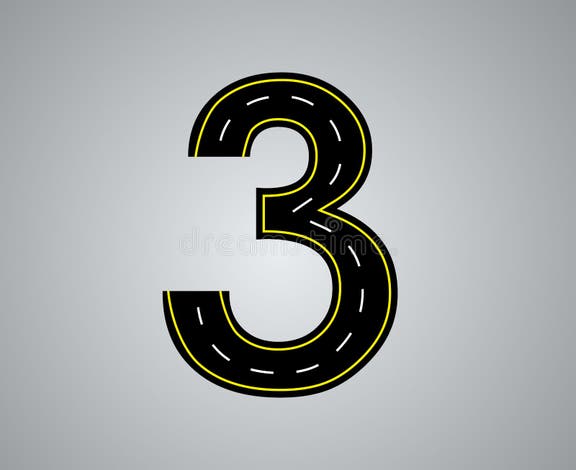 Alphabet Letter Road with White and Yellow Line Markings Highway ...