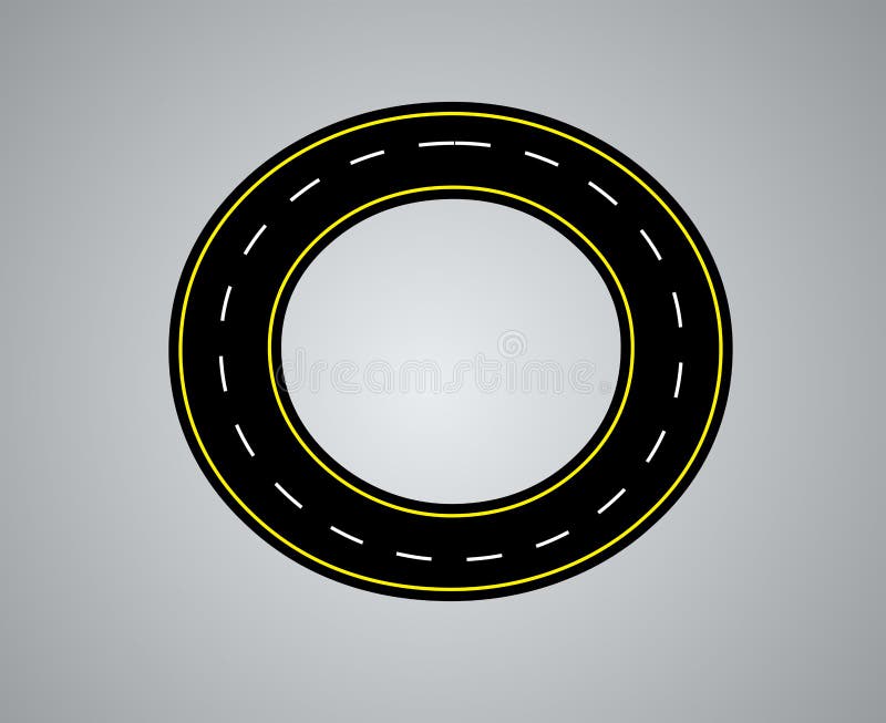 Alphabet Letter Road with White and Yellow Line Markings Highway ...