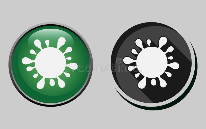 Virus Icon Sybol Vector Illustration. Button Style of Virus Logo Stock ...