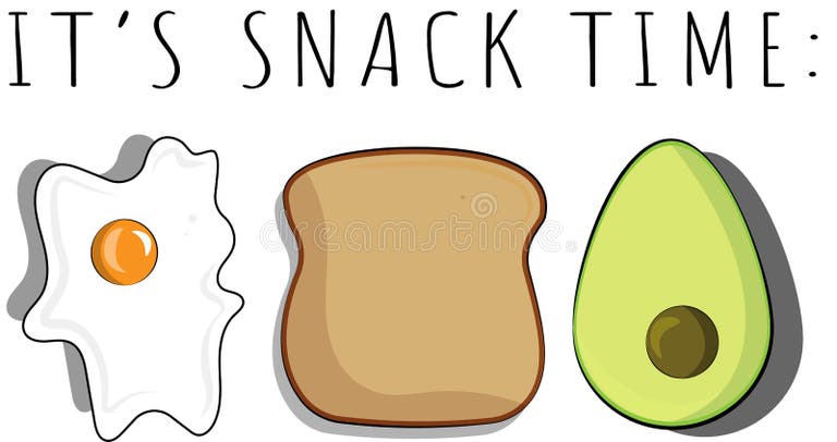 It`s snack time! stock illustration. Illustration of bread - 175507836