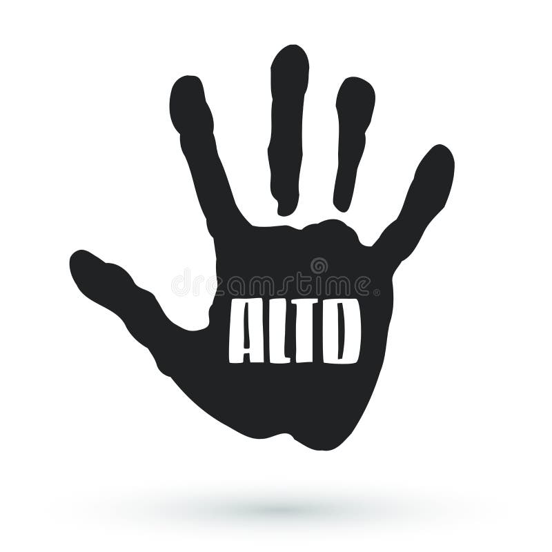 Alto - Stop spanish text stock vector. Illustration of board - 35056412