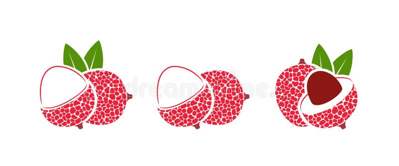 Lychee Logo. Isolated Lychee on White Background Stock Vector ...