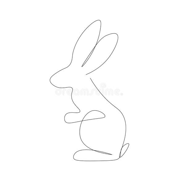 Easter Bunny Line Drawing Stock Illustrations – 9,612 Easter Bunny Line ...