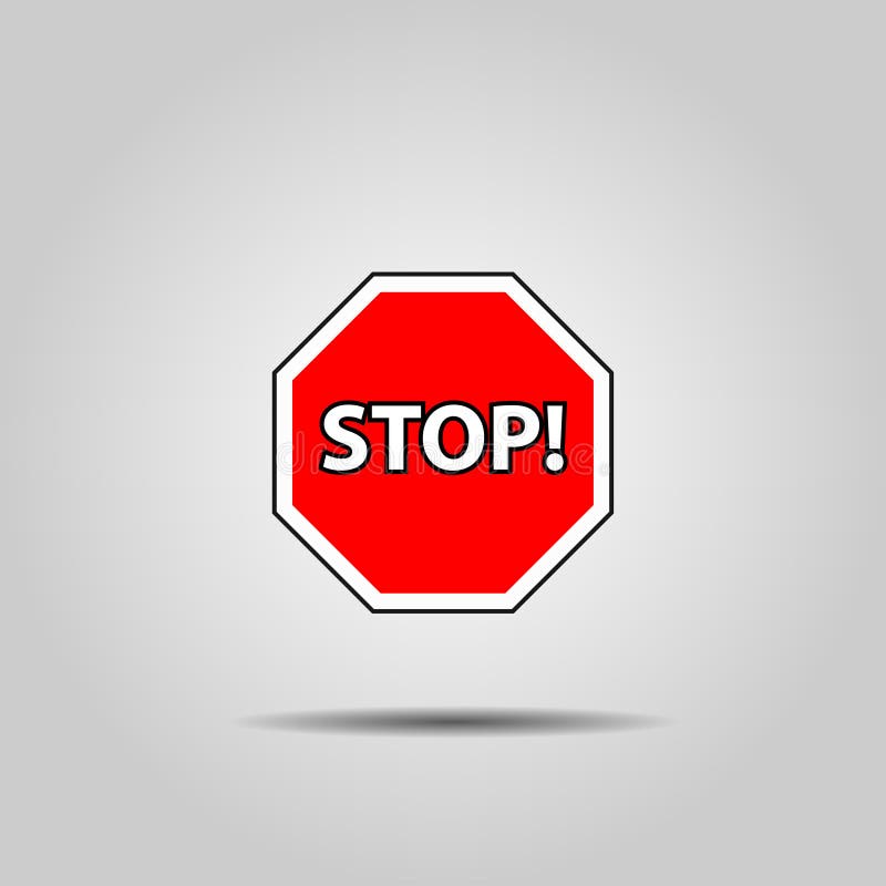 Stop Symbol Icon Vector Eps Stock Vector - Illustration of line, stroke ...