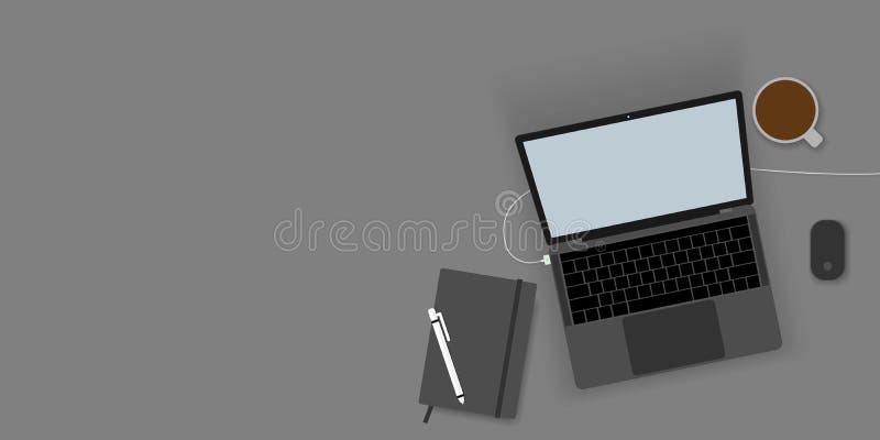 Work from Home, Work Space. Flat Lay Topview. Work Desktop Top View ...