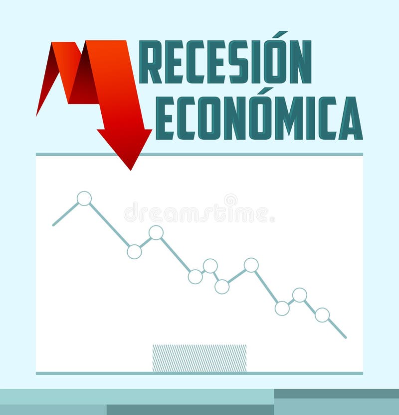 Recesion Economica, Economic Recession Spanish Text Vector Design ...
