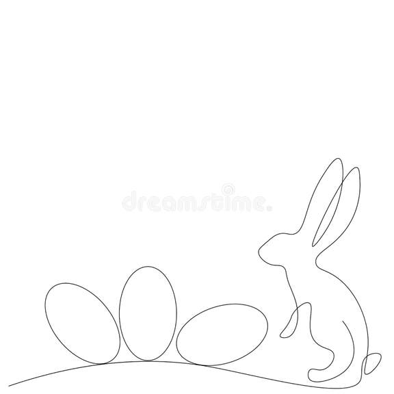 Easter Bunny Line Drawing Stock Illustrations – 10,410 Easter Bunny ...