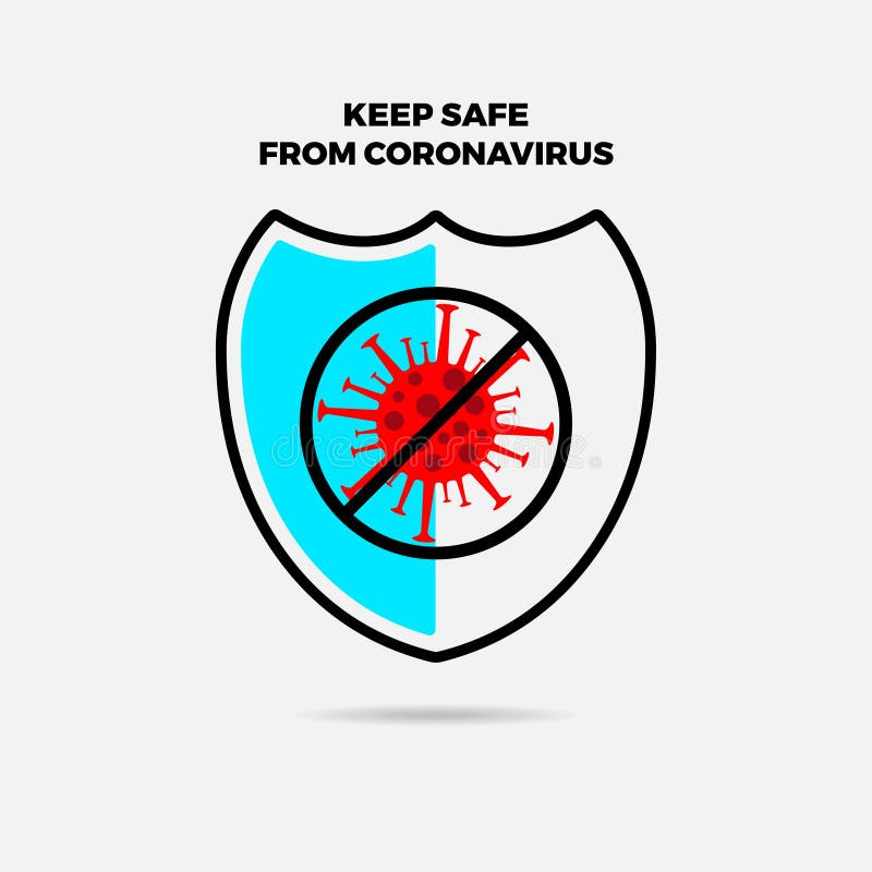 Keep Safe from Corona Virus Stock Illustration - Illustration of fever ...
