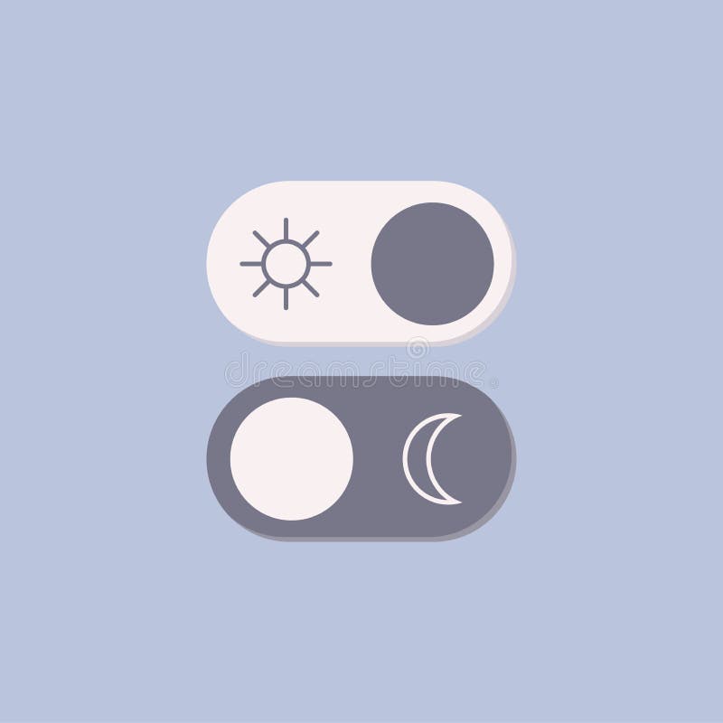 Switch on or Off. Sun and Moon with Stars Icon. Toggle To Enable or ...