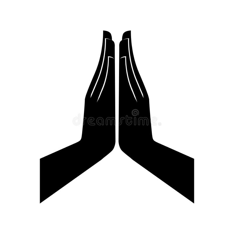 Pray Line Icon, Religion and Prayer, Hands Praying Sign, Vector ...