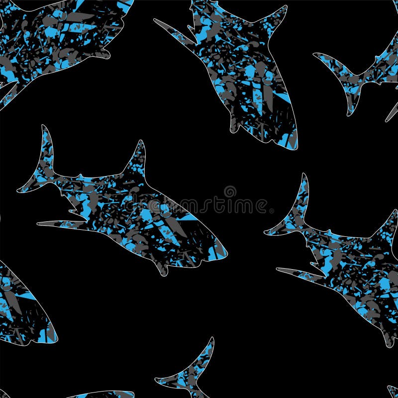 The cool shark. stock vector. Illustration of trendy - 178077387