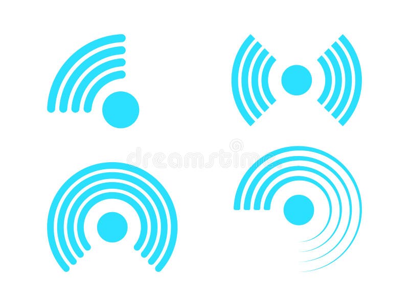 Set of Vector 3D Wifi Wireless Connection Logo Wifi Icon Wifi Sign ...