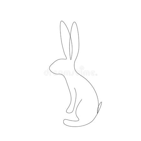 Easter Bunny Line Drawing Stock Illustrations – 9,612 Easter Bunny Line ...