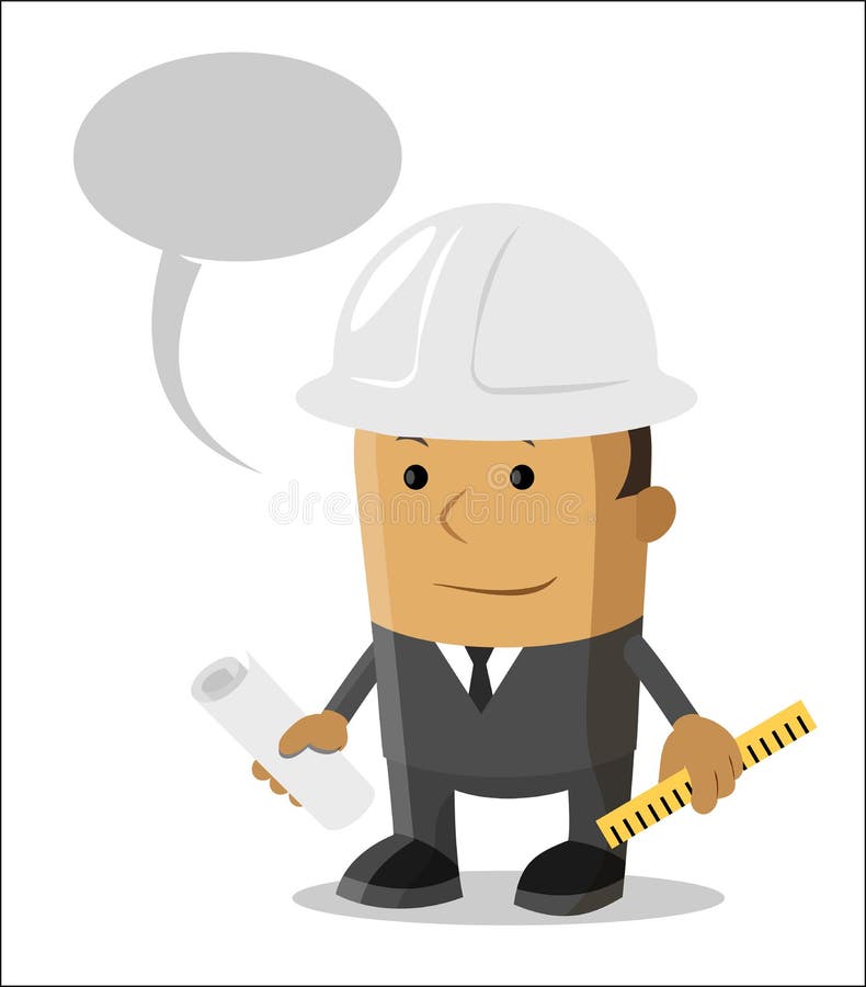 Cartoon Character Engineer Head Stock Vector - Illustration of ...