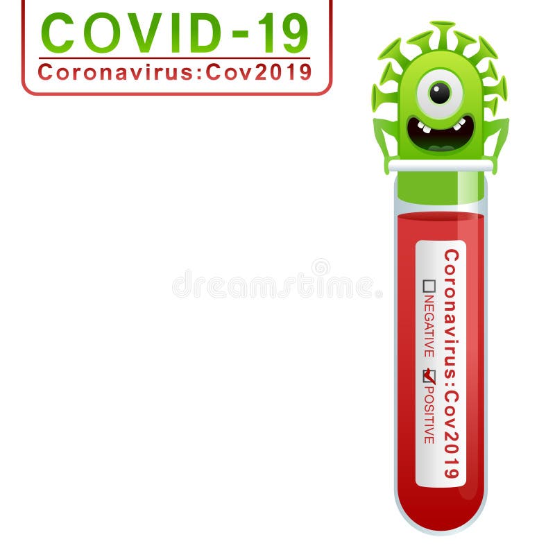 Vector Covid-19 Test Tube with Positive Result Stock Vector ...