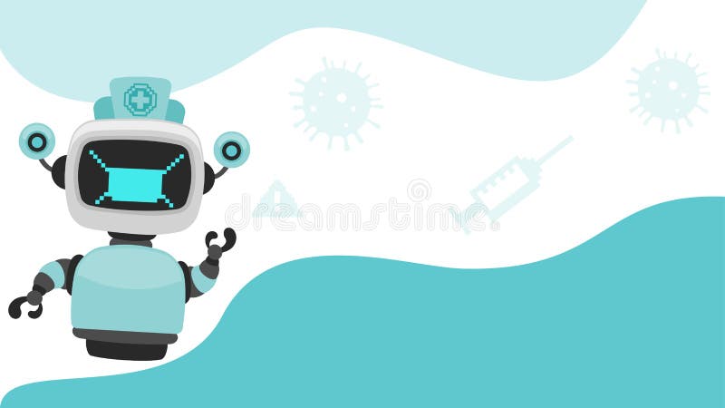 Abstract Healthcare Concept Background with Robot Doctor Vector. Stock ...