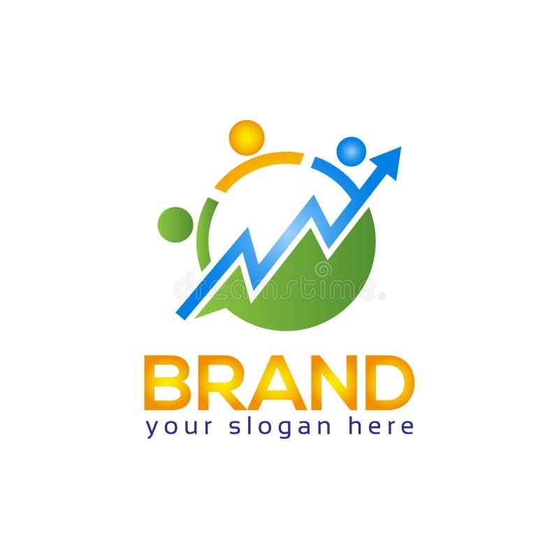 Growth Chart Logo. Vector Illustration on White Background Stock Vector ...