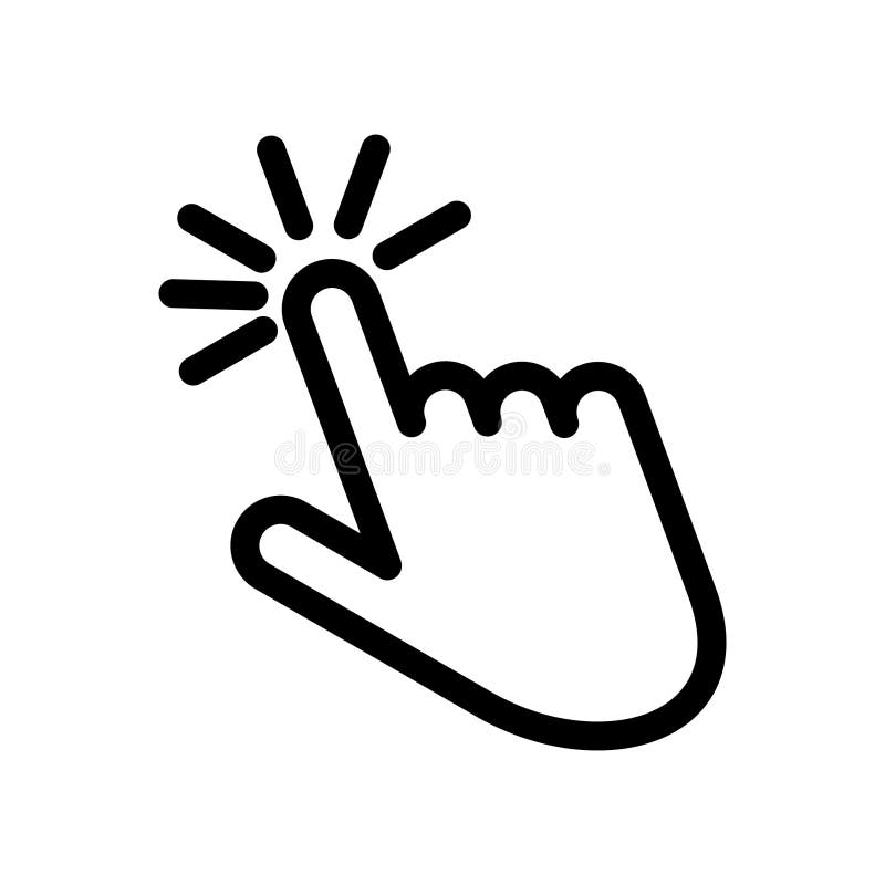 Clicking Finger Icon, Hand Pointer Vector. Eps 10 Stock Vector ...