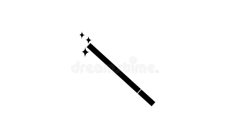 Decorative Magic Wand with a Magic Trace. Stock Illustration ...