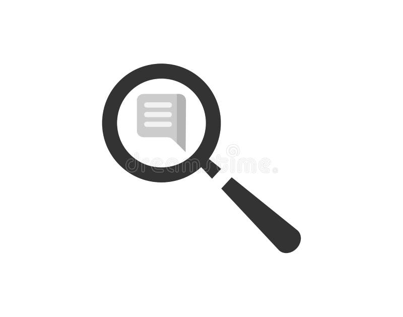Chat Search Icon. Chat Icon in Magnifier Icon. Editable Chat Search ...