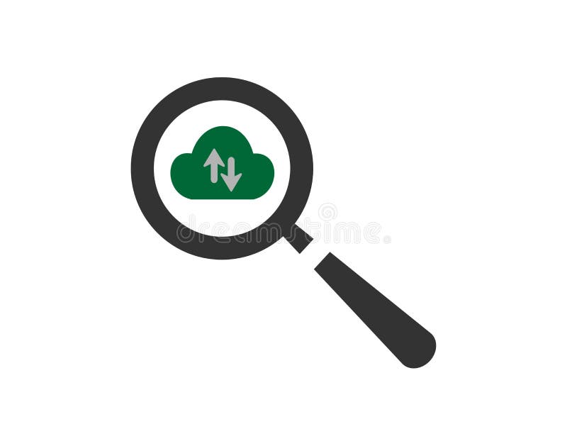 Cloud Search Icon Modern Flat Cloud Icon with Vector Image Stock ...