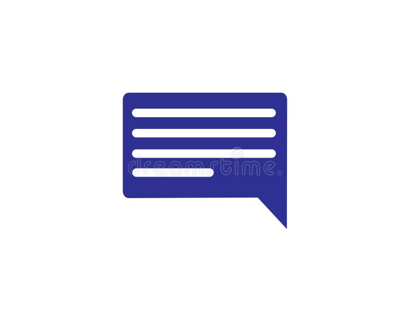 Text Chat Icon. Simple Element Illustration. Text Chat Concept Symbol ...
