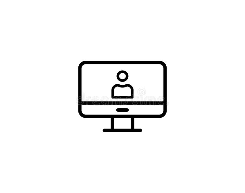 Computer Monitor with User Avatar Vector Image Stock Vector ...