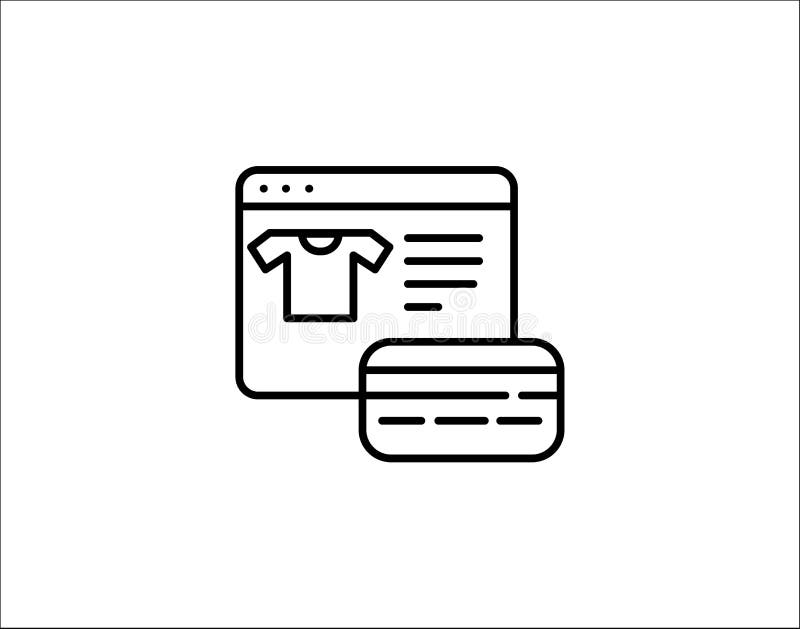 Online Payment Method Icon Flat Style Vector Illustration. Stock ...