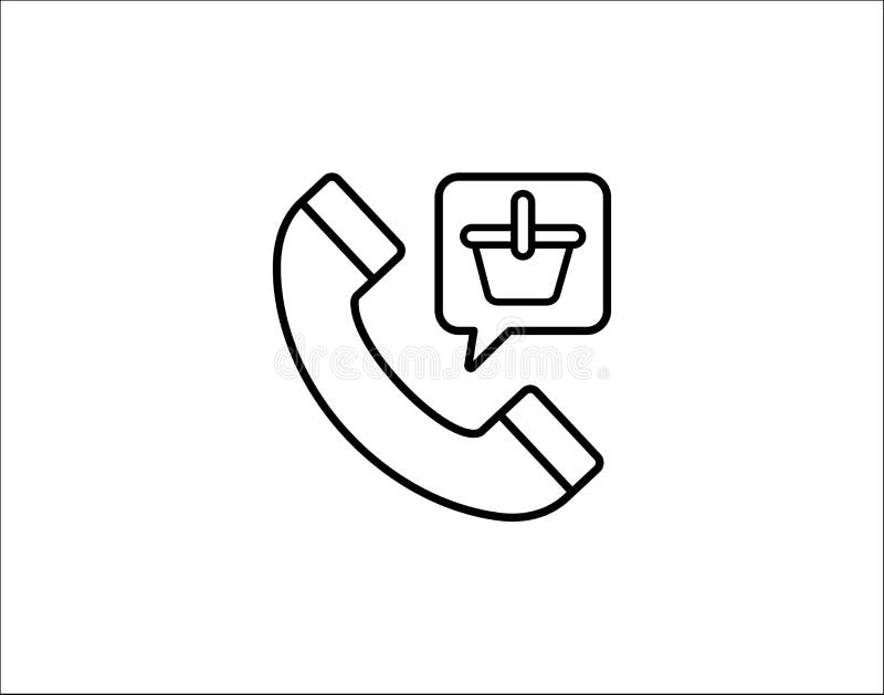Phone Order Icon Flat Style Vector Illustration. Stock Illustration ...