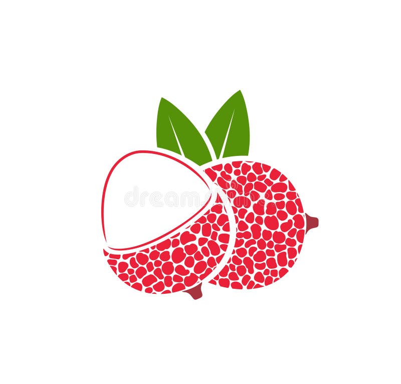 Lychee Logo. Isolated Lychee on White Background Stock Vector ...