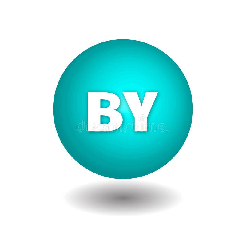 By on Blue Circle Isolated Vector Icons on White Background. Stock ...