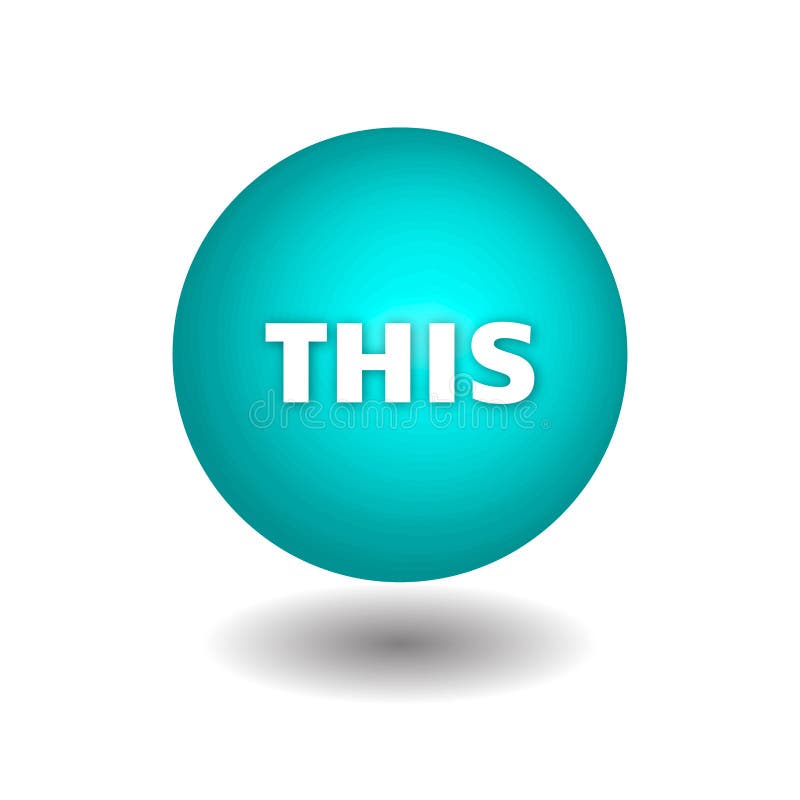 This on Blue Circle Isolated Vector Icons on White Background. Stock ...