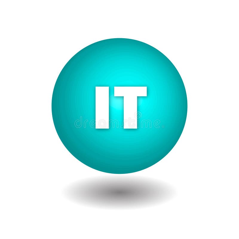 It on Blue Circle Isolated Vector Icons on White Background. Stock ...