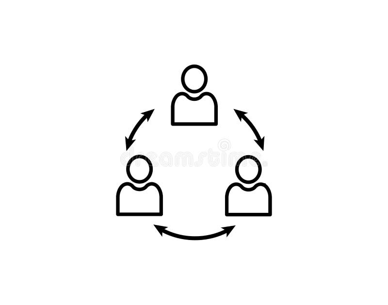 Teamwork Communication Icon Vector Image Stock Illustration ...