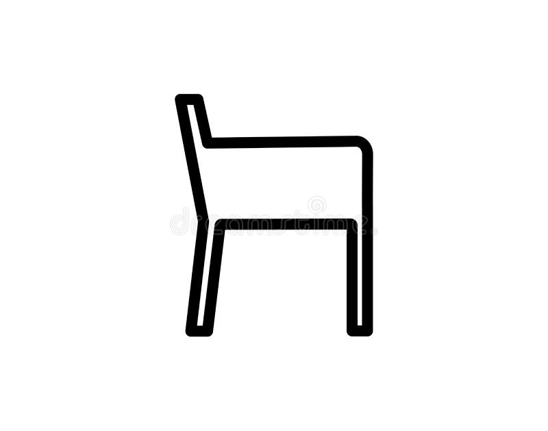 Chair Line Icon Furniture and Interior Vector Image Stock Illustration ...