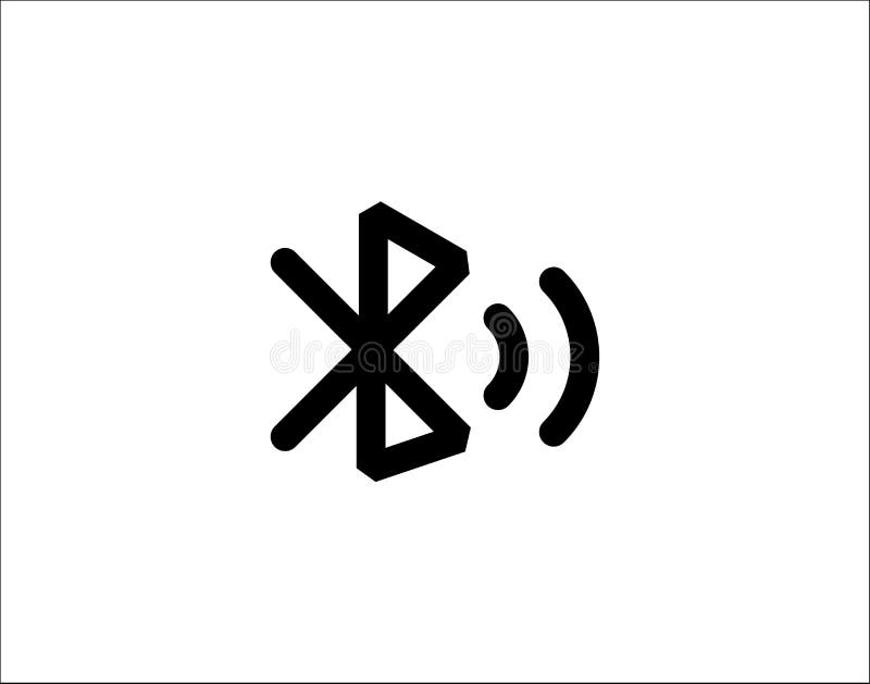 Bluetooth Flat Icon Isolated Blue and White Editorial Image ...