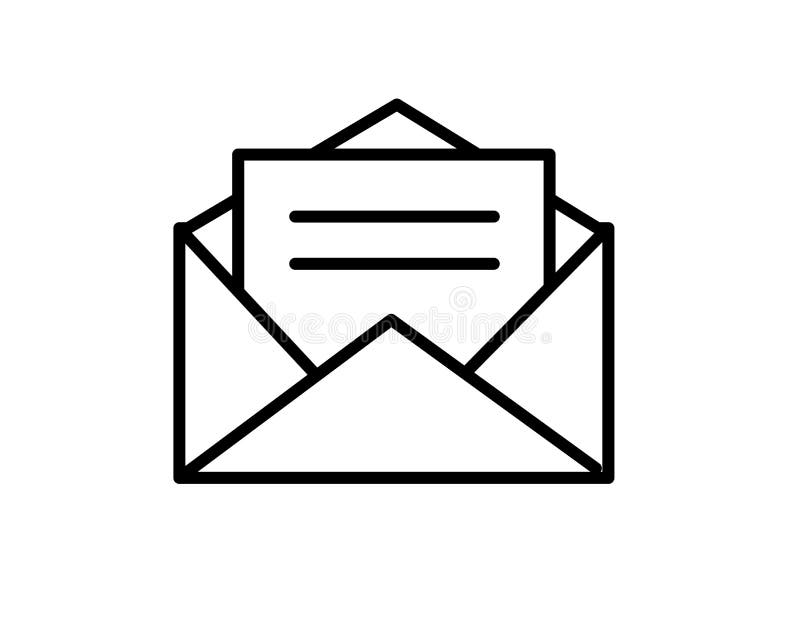 Email Message Icon Line Open Mail Symbol Vector Image Stock ...