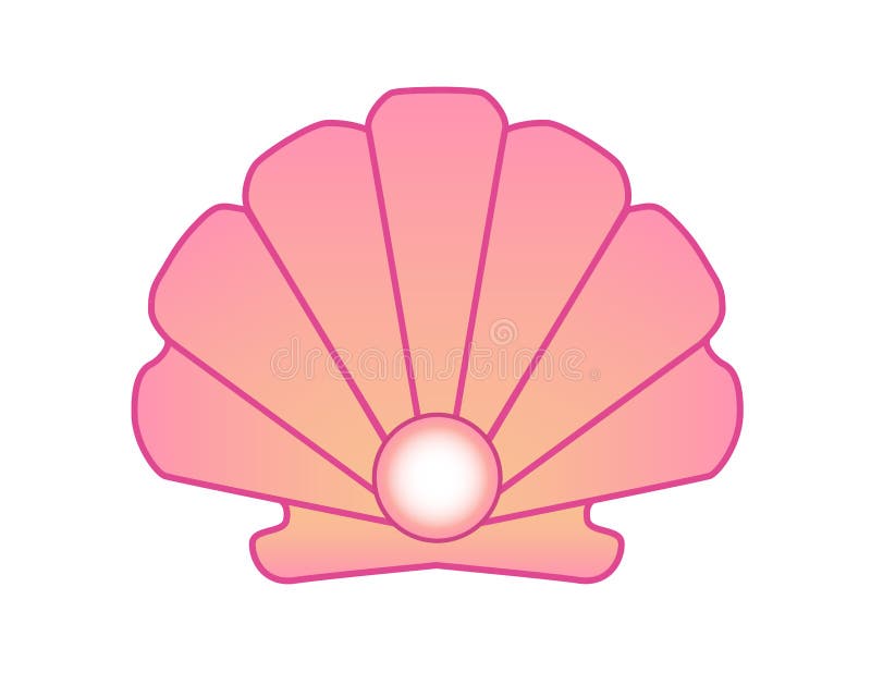 Pink Clam Shell Clip Art