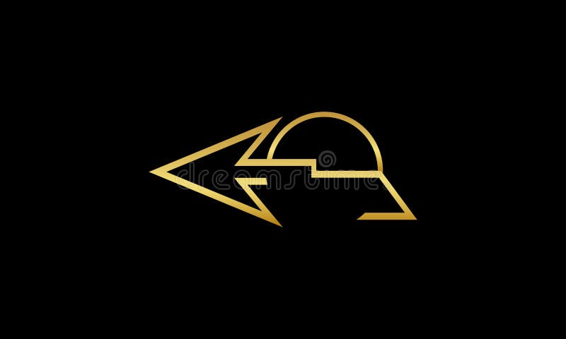 Gold Arrow Logo with a Beautiful Concept Stock Vector - Illustration of ...