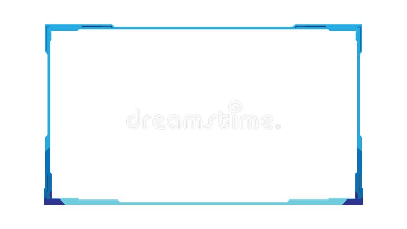 Blue Color Twitch Overlay Design. Stock Vector - Illustration of ...