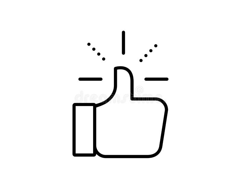 Flat Hand Like Icon. Vector Illustration. - Vector Stock Illustration ...