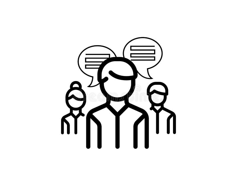 Conversation Discussion Icon Vector Image Stock Vector - Illustration ...