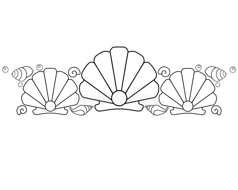 Seashell Outline Border
