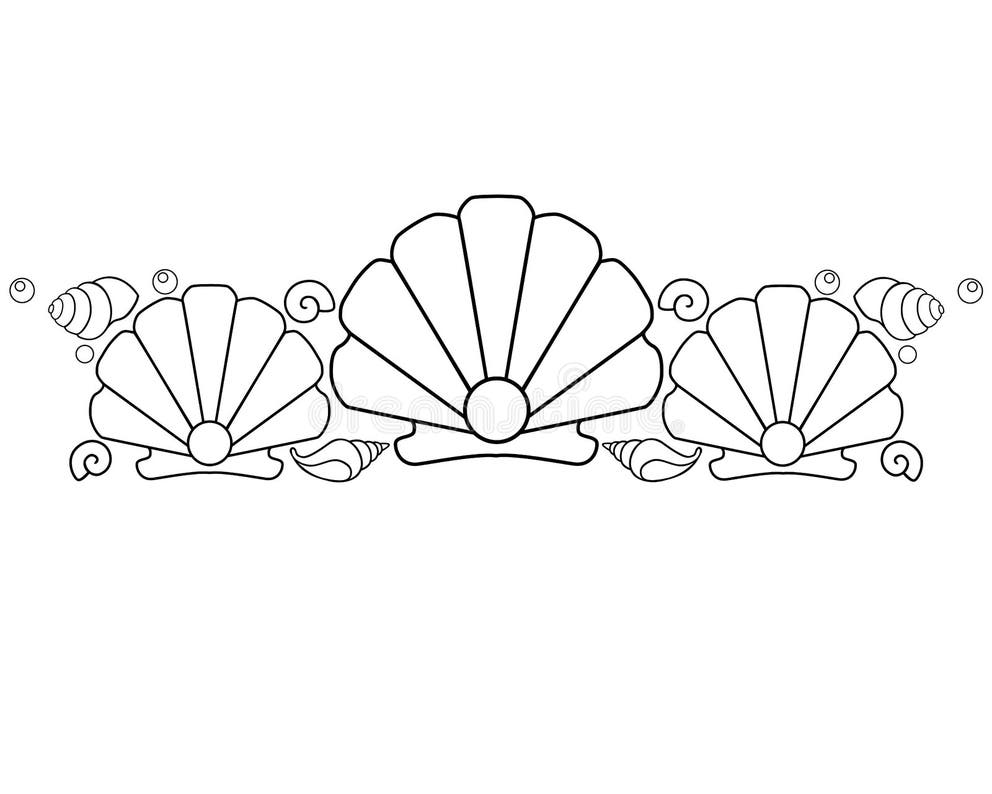 Scallop Line Drawing Stock Illustrations – 3,212 Scallop Line Drawing ...