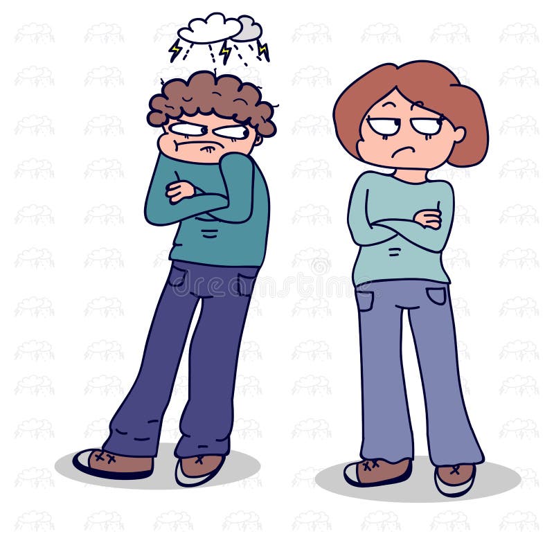 Comics Resentment Emotion.Relationship. Stock Vector - Illustration of ...