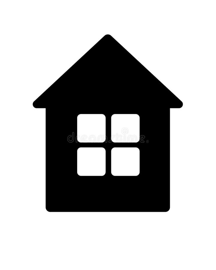 Small house, silhouette stock vector. Illustration of outdoor - 30863975
