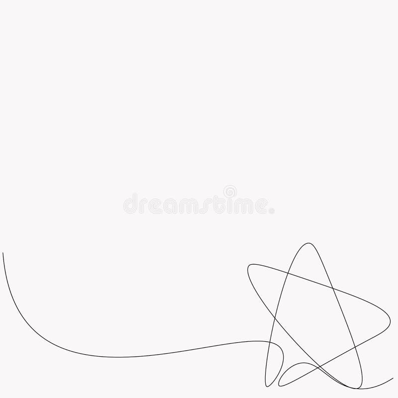 Star Abstract Background One Line Drawing Vector Illustration Stock ...