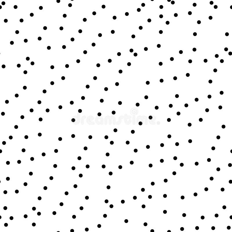 Random Scattered Dots, Abstract Black and White Background. Seamless ...