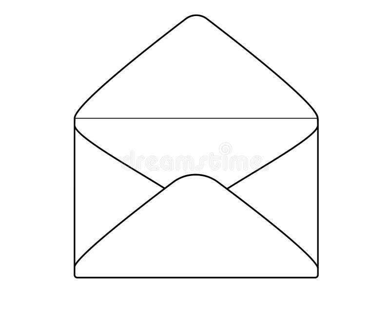 The Envelope. Linear Vector Illustration for Coloring - Envelope ...