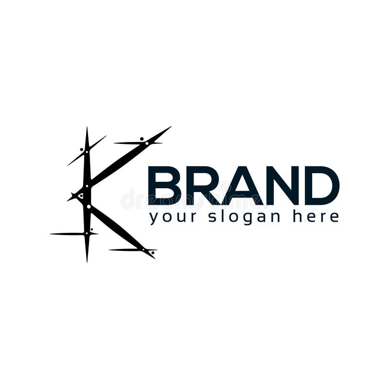 Abstract K Logo. Flat Design Stock Vector - Illustration of background ...